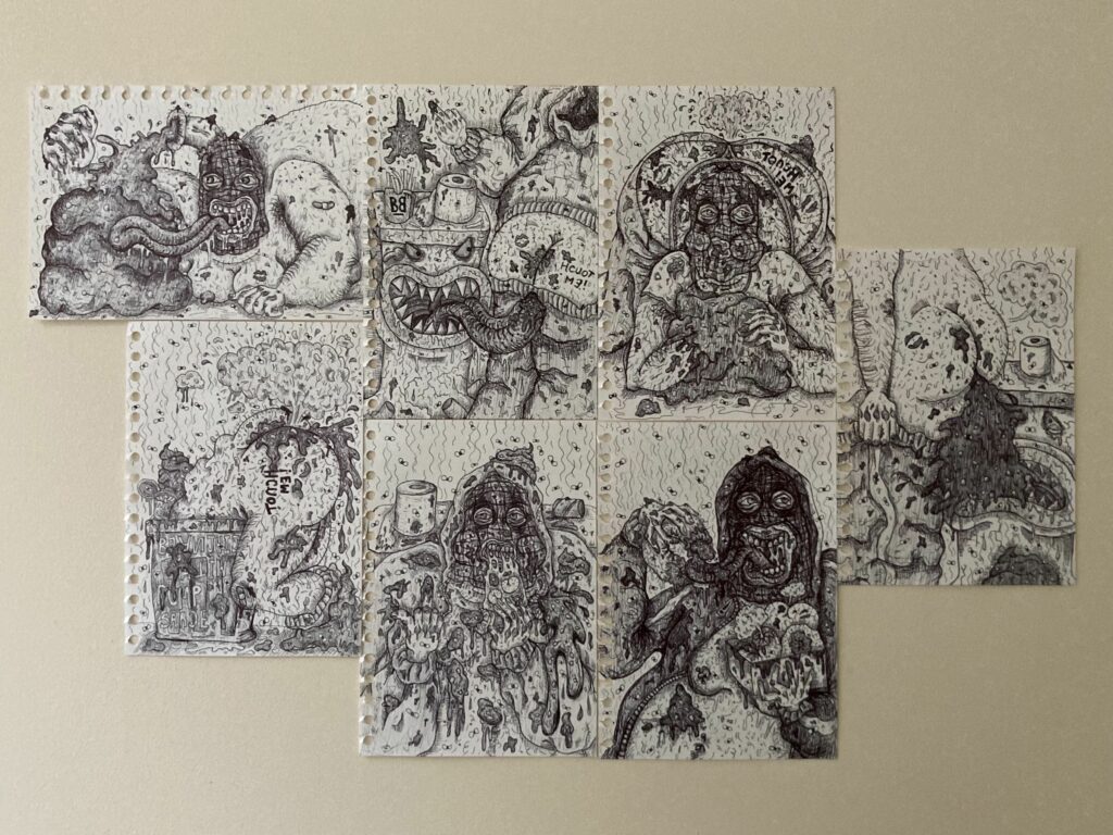 Ballpoint Pen Drawings – GSA Postgrad Showcase 2021